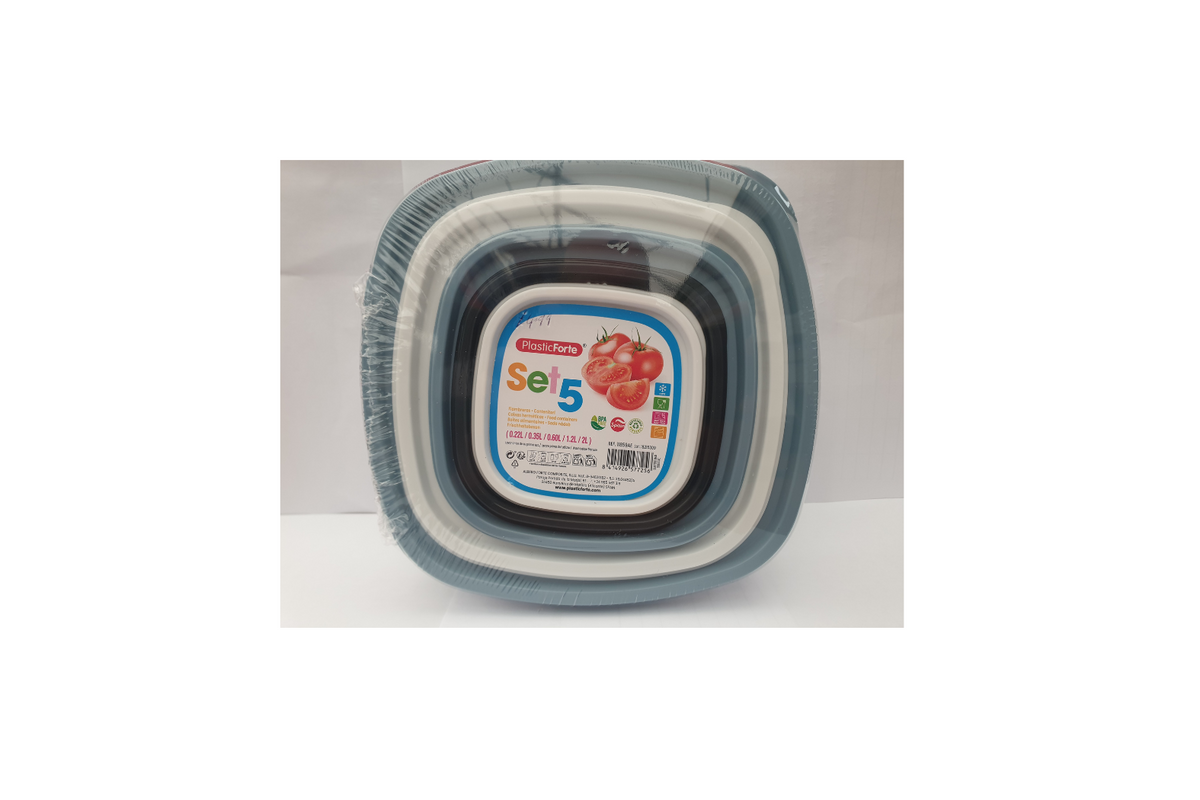 PlasticForte Set 5 Plastic Food Containers — PJ Outdoors